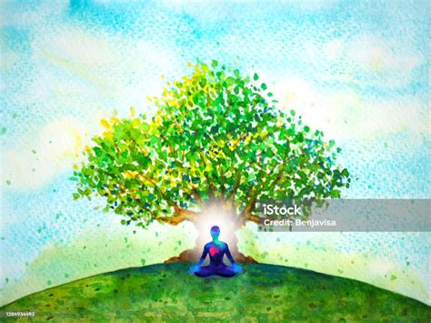 인간 명상 정신 건강 요가 차크라 영적 치유 추상에너지 명상 연결 우주 전원 수채화 그림 그림 디자인 그리기 예술 하트 모양에 대한 스톡 벡터 아트 및 기타 이미지 Istock