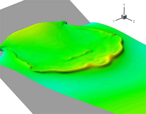 Landslide Generated Waves Free Surface Colored By Elevation Download Scientific Diagram