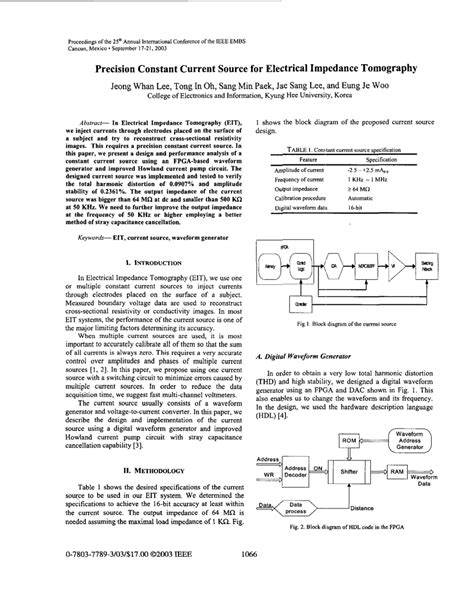 Pdf Precision Constant Current Source For Electrical Impedance Tomography