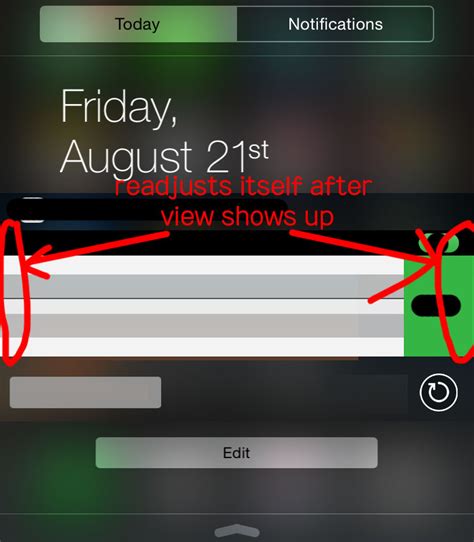 Xcode Today Extension View Re Adjusts Itself After View Appears Ios Swift Stack Overflow
