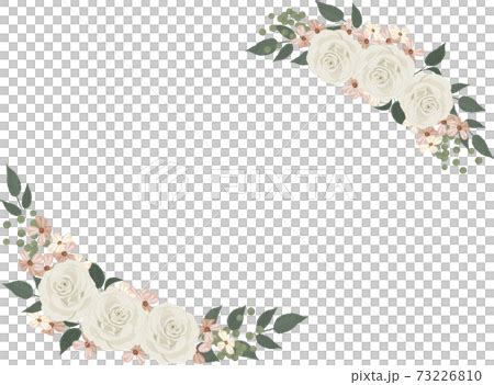 White Rose Flower Frame Stock Illustration 73226810 PIXTA