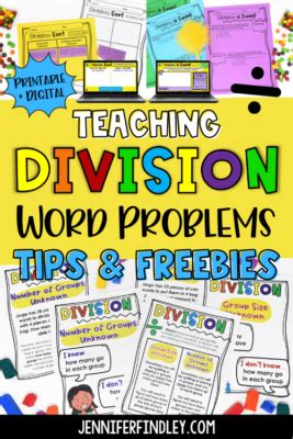 Teaching Division Word Problems Tips And Free Activities