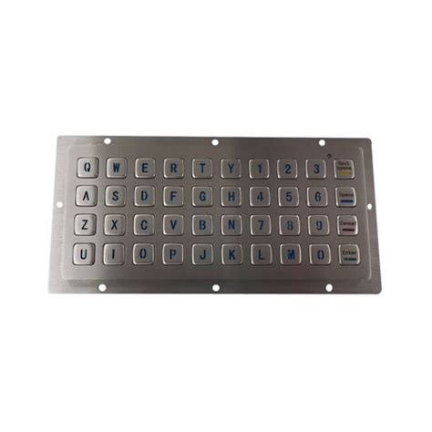 Davo 40 Keys Rear Panel Mount Numeric Keyboard Stainless Steel Industrial Metal Keypad With