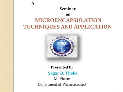 Pptx Microencapsulation Techniques And Application Dokumentips
