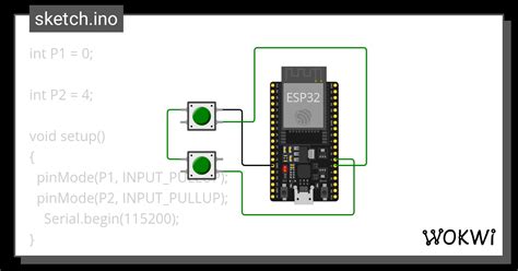 Push Button Wokwi ESP STM Arduino Simulator