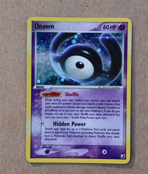 Ex Unseen Forces Unown H28 Holo Rare 2005 Pokemon Card Values Mavin