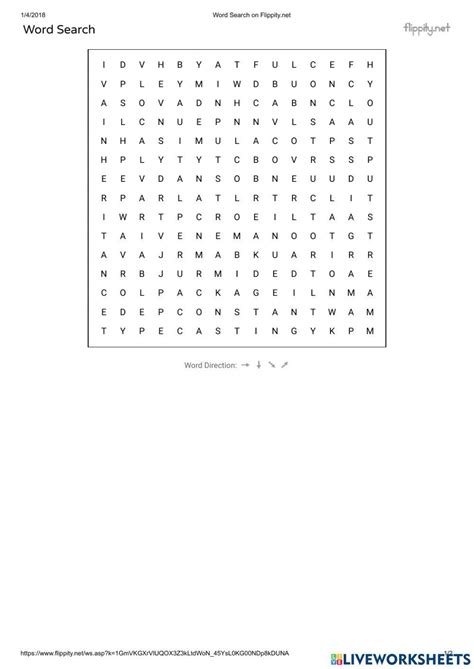 Java Wordsearch Online Exercise For Live Worksheets