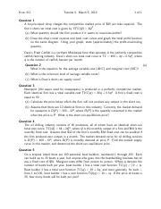 Tutorial6 Pdf Econ 211 Tutorial 6 March 5 2019 1 Of 1 Question 1 A