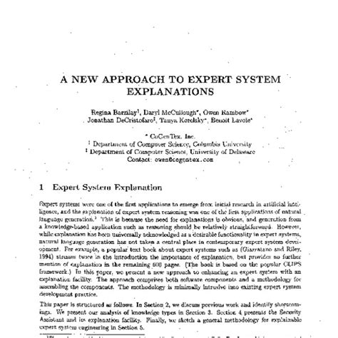 A New Approach To Expert System Explanations Acl Anthology