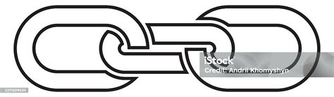 연결 보안 또는 관계를 나타내는 체인 링크의 간단한 라인 아트입니다 깔끔하고 미니멀한 디자인은 웹 그래픽 디자인 및 개념 일러스트레이션에 이상적입니다 0명에 대한 스톡 벡터