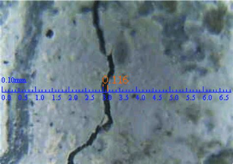 Typical Crack Width Measurement Result Unit Mm Download Scientific Diagram
