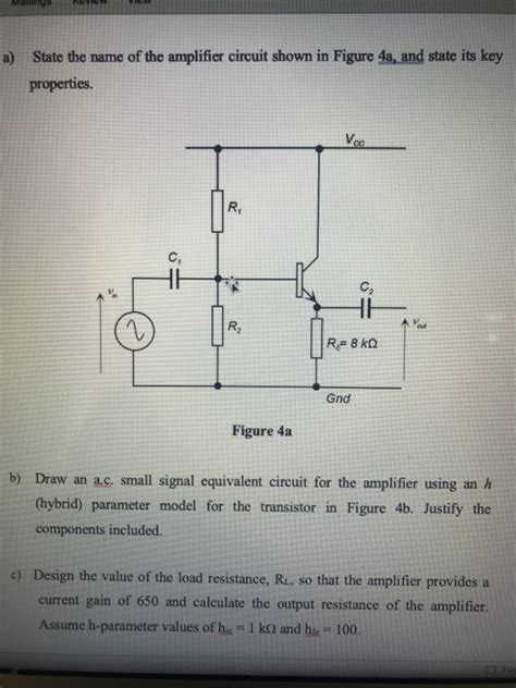Solved A Common Source Amplifier Circuit Based On A Single
