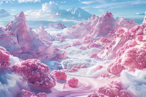 Premium Photo A Dreamlike Landscape Where Fluffy Clouds Dance In The Sky