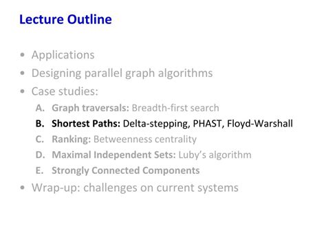 Ppt Parallel Graph Algorithms Powerpoint Presentation Free Download Id2387372