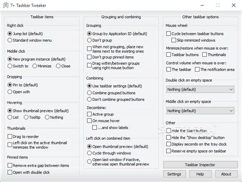 7 Taskbar Tweaker Download Softpedia