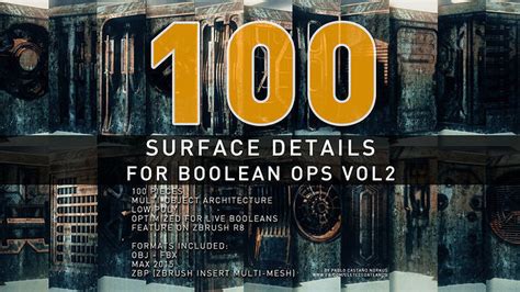 Surface Details For Boolean Operations Vol 2 3d Model Cgtrader