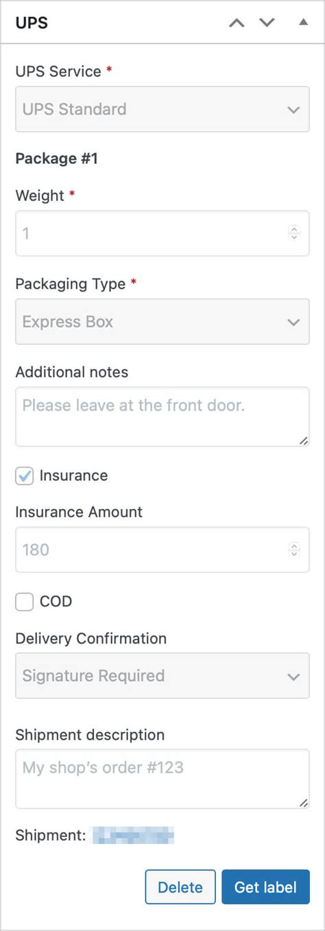 Create And Print UPS Shipping Labels In WooCommerce