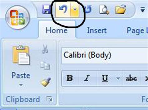 How To Use Undo And Redo In Word 2007 Dummies