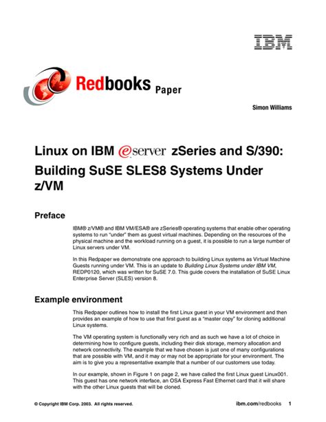 Red Books Linux On Ibm Zseries And S 390