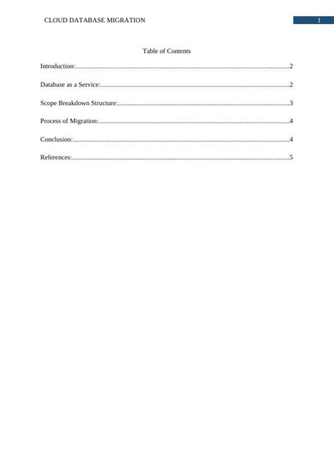 Cloud Database Migration Implementation And Security