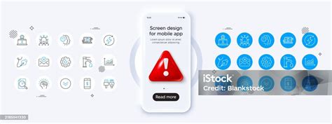 메일 Empower 및 그래프 라인 아이콘을 거부합니다 웹 앱 인쇄의 경우 3d 위험 아이콘이 있는 전화 모형 벡터 3차원 형태에 대한 스톡 벡터 아트 및 기타 이미지