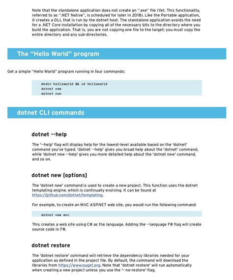 Net Core 20 On Red Hat Enterprise Linux Cheat Sheet Red Hat Developer