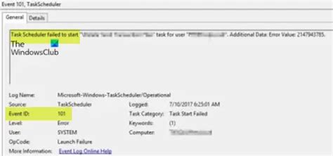 Fix Task Scheduler Failed To Start Event ID