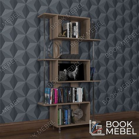 Стеллаж с открытыми полками в комнату №4 под заказ от фабрики BOOKMEBEL