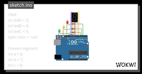 Seven Segment Wokwi Esp32 Stm32 Arduino Simulator