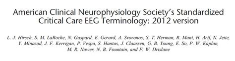 Acns Guideline The New 2021 Critical Care Eeg Terminology Acns Annual Course Lawrence J