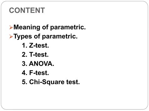 Parametric Statistical Tests Pptx
