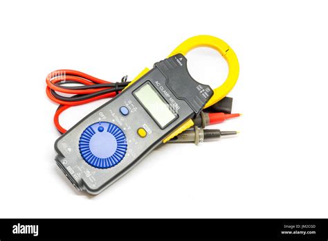 Electric Digital Multimeter Clamp Digital Meter On The White Background Stock Photo Alamy