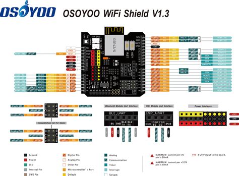 Osoyoo Wifi Shield V13 Esp8266 Module For Arduino Uno