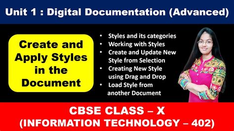 Create And Apply Styles In The Document Digital Documentation Class