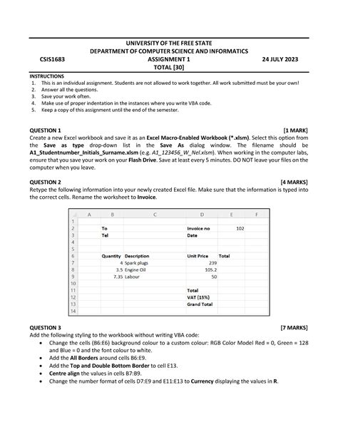 Introduction To Visual Basics Applications CSIS1614 UFS UV Studocu