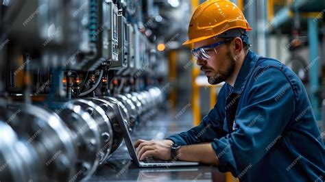 Premium Photo Engineer Uses Laptop To Program Plc For Largescale Automation Control System