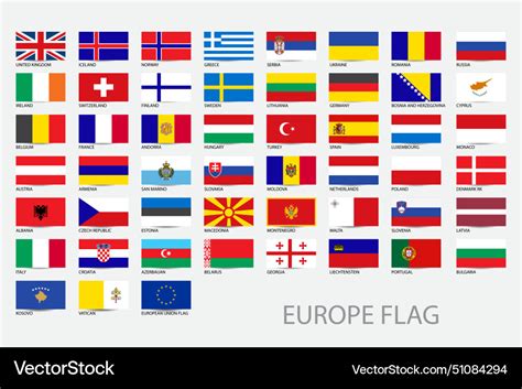 European Flag Royalty Free Vector Image Vectorstock