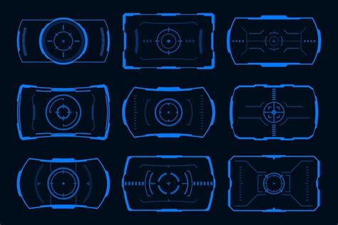 Premium Vector Vector Technology Futuristic Set Hi Tech Element Hud Focus Scifi