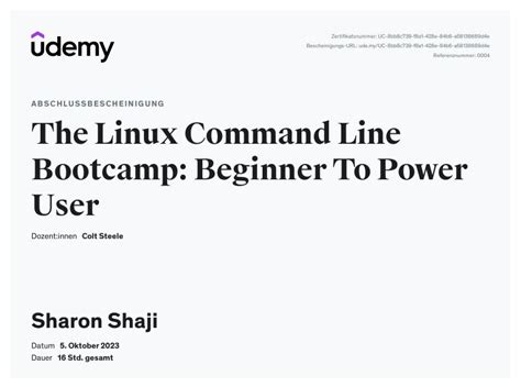 Sharon Shaji On Linkedin Just Wrapped Up The Linux Command Line Bootcamp Course On Udemy By Colt…
