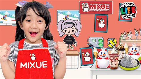 Samantha Buka Toko Ice Cream Mixue Di Toca Boca Life World 😍 Kompilasi