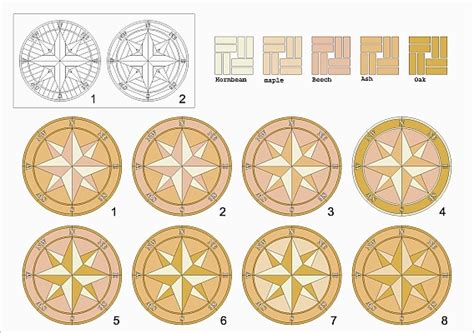 Wood Floor Compass Design Floor Roma