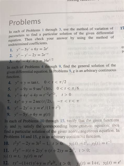 Solved Problems 17 In Each Of Problems 1 Through 3 Use The