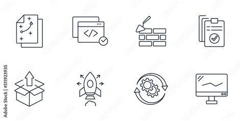 Devops Icons Set Devops Pack Symbol Vector Elements For Infographic