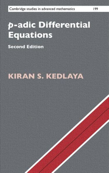 P Adic Differential Equations By Kiran S Kedlaya Hardcover Barnes