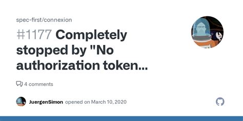 Completely Stopped By No Authorization Token Provided · Issue 1177