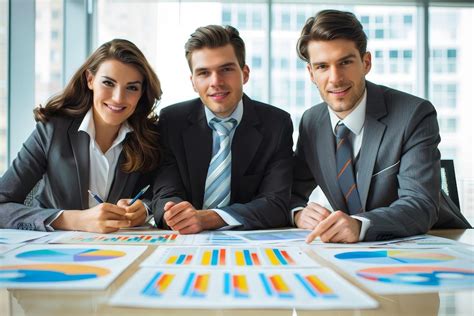 Business Team Analyzing Data Charts Premium Ai Generated Image