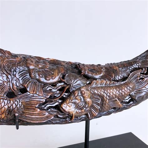 Finely Engraved Large Horn Of A Water Buffalo Bone Catawiki