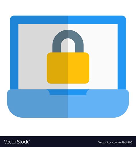 Laptop Data Locked By A Ransomware Royalty Free Vector Image