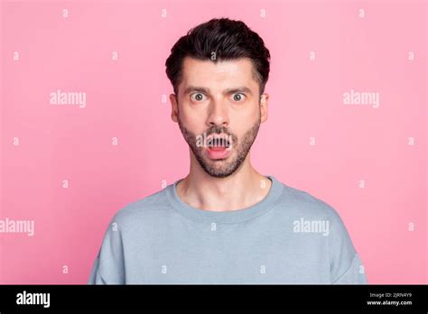 Portrait Of Shocked Speechless Person Open Mouth Cant Believe Staring