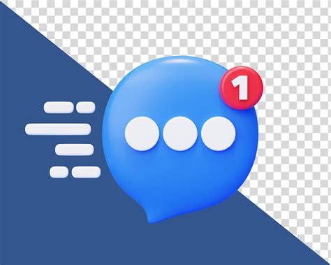 Premium Psd Speech Bubble Chat With Notification Messaging Communication Icon 3d Background